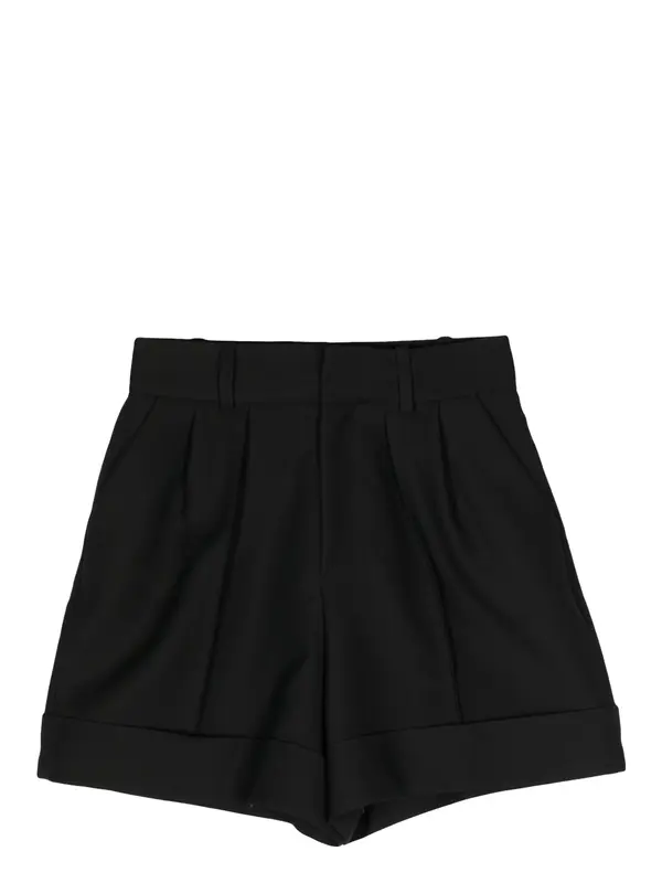 Dice Kayek High-rise Virgin Wool-blend Shorts - Black