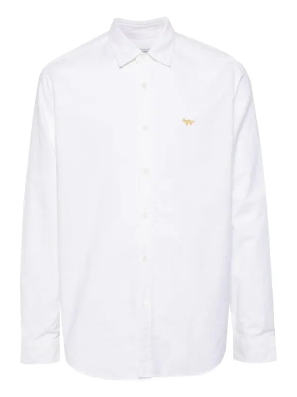 Junya Watanabe X Maison Kitsuné Logo-embroidered Shirt - White