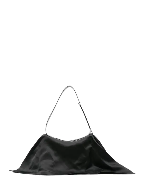 Issey Miyake Enveloping Square Satin Shoulder Bag - Black