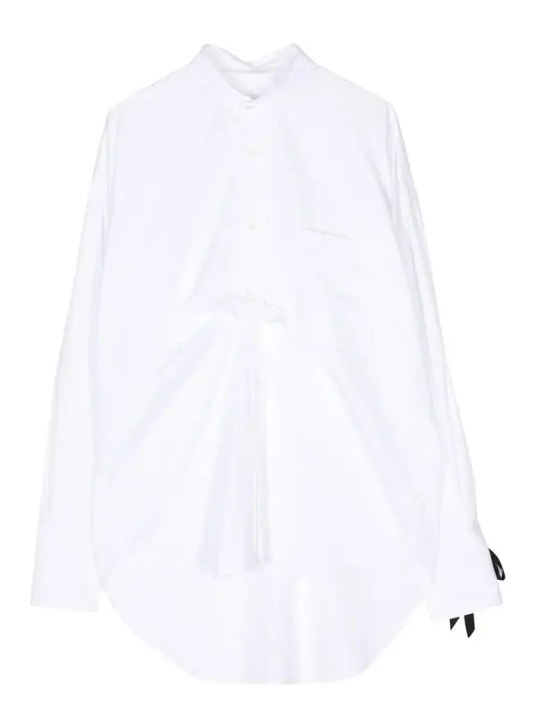 MARINA YEE Draped Cotton Shirt - White