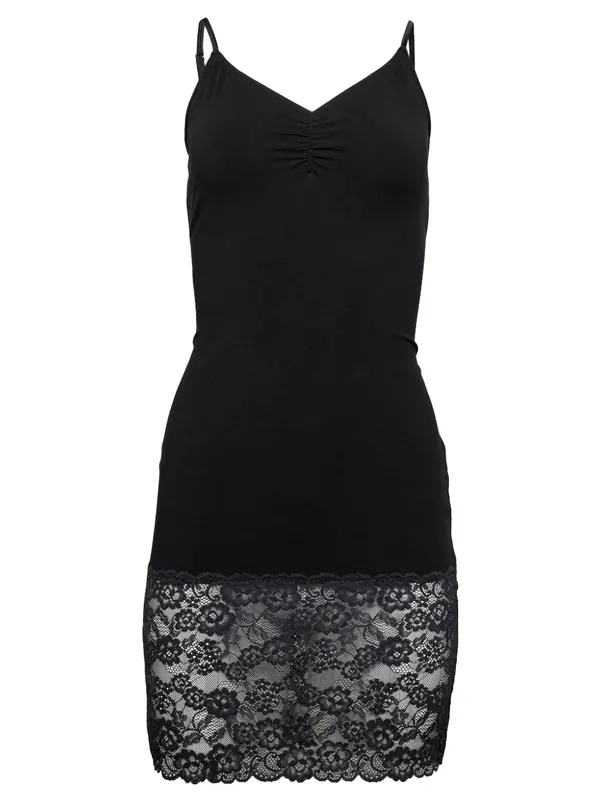 Fleur Du Mal Organic-cotton Slip Dress - Black