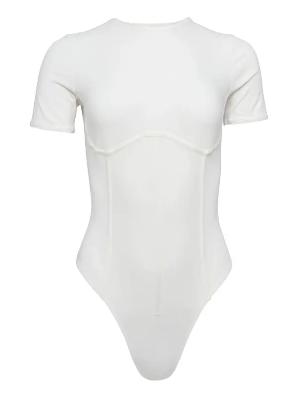 Fleur Du Mal Organic-cotton T-shirt Bodysuit - White
