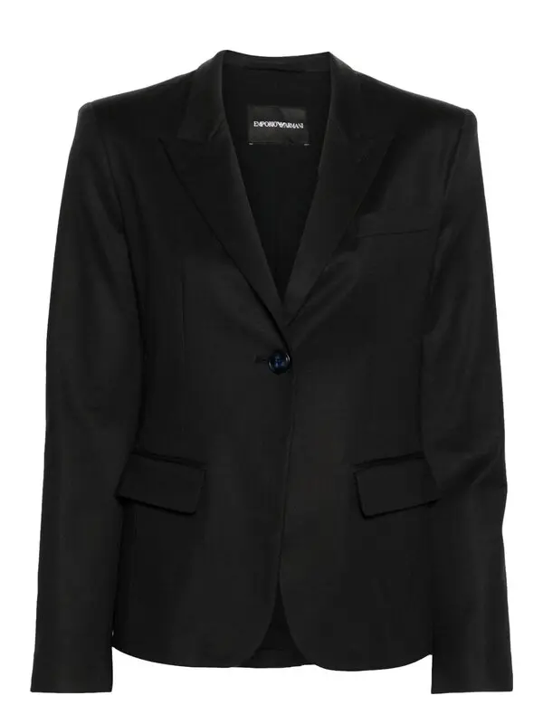Emporio Armani Single-breasted Blazer - Blue