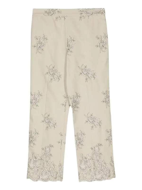 Giambattista Valli Trompe L'oeil-print Straight-leg Trousers - Neutrals