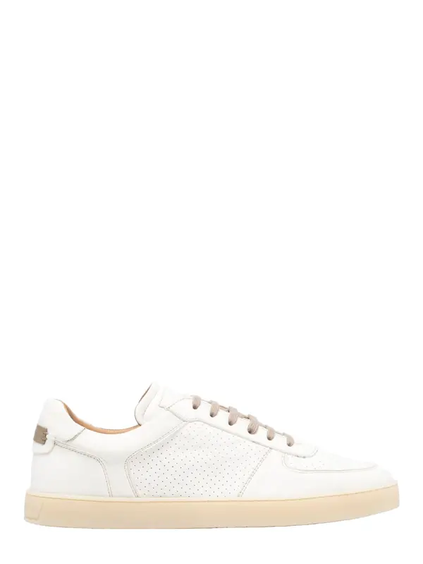 BARRETT Leather Lace-up Sneakers - White