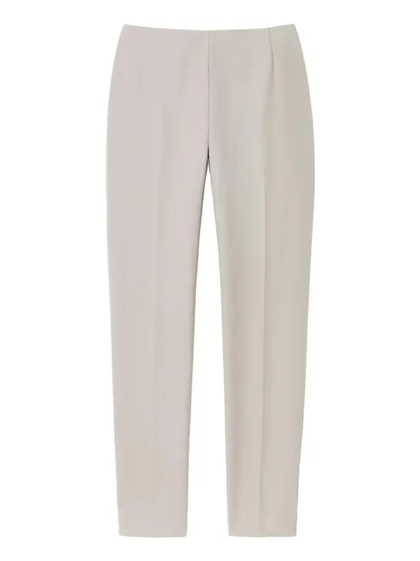 Lafayette 148 New York Cotton Stretch Twill High-rise Cropped Pants - Hickory