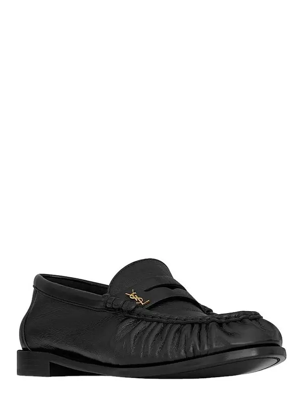 Saint Laurent Le Loafer Penny Slippers - Black