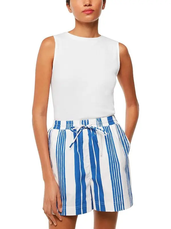 Whistles Painted Stripe Shorts - Blue/multi
