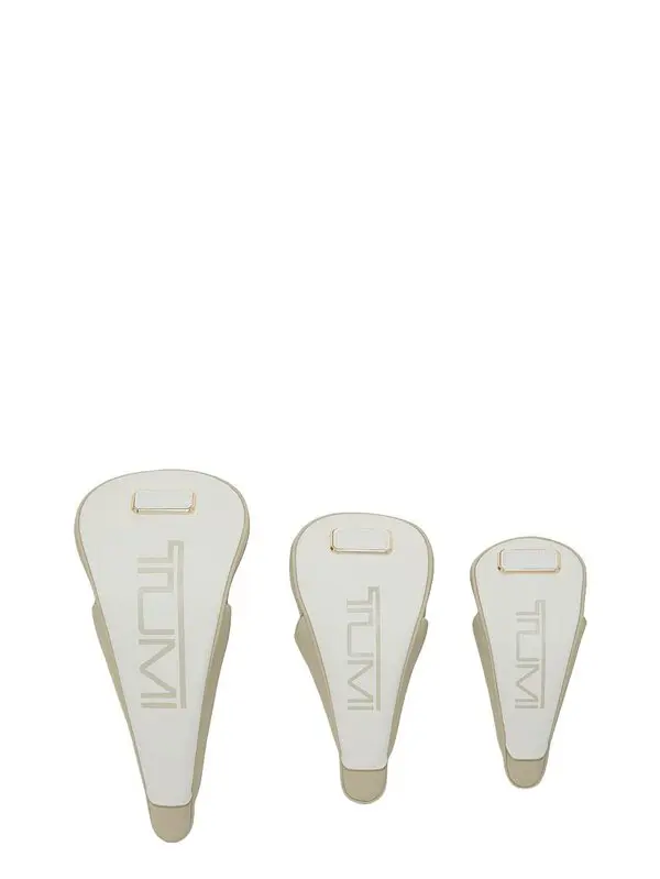 Tumi Golf Club Cover Set 3 Pk - Off White/ Tan