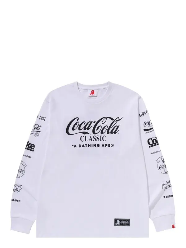 A BATHING APE X Coca-cola Milo Long-sleeve Tee - White