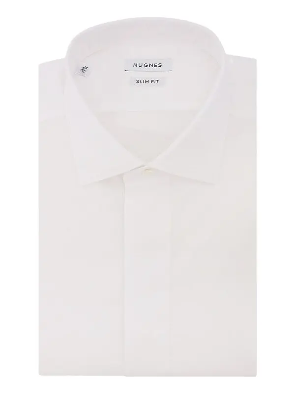 NUGNES 1920 Slim Fit Cotton Shirt - White