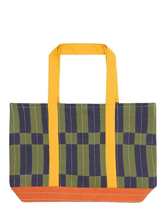 ANCHAL Checkered Tote - Pine