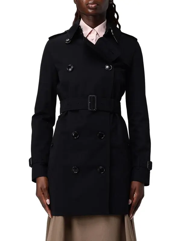 Burberry Double-breasted Belted Jacket - Black