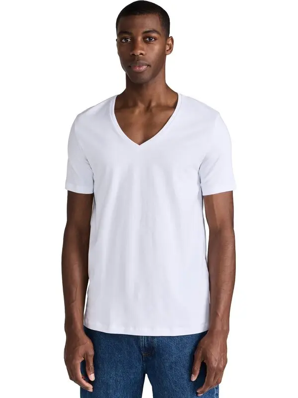 Falke Cotton V Neck Tee 2 Pack - White