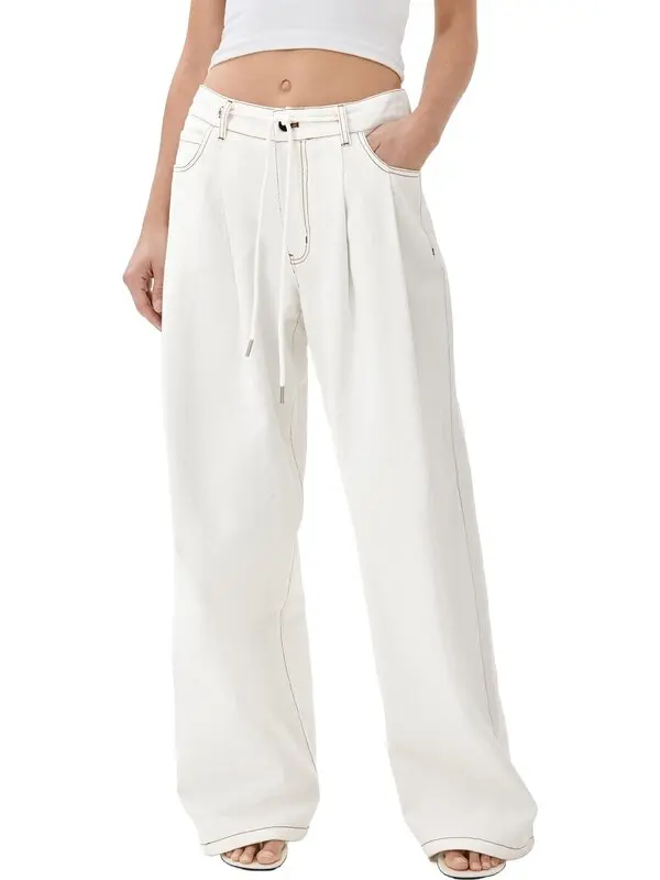 Lioness Slouched Wide Leg Jeans - Porcelain