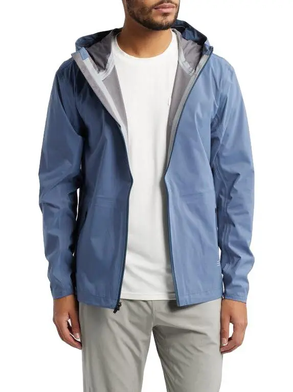 FREE FLY Cloudshield Waterproof Hooded Rain Jacket - Heron Blue