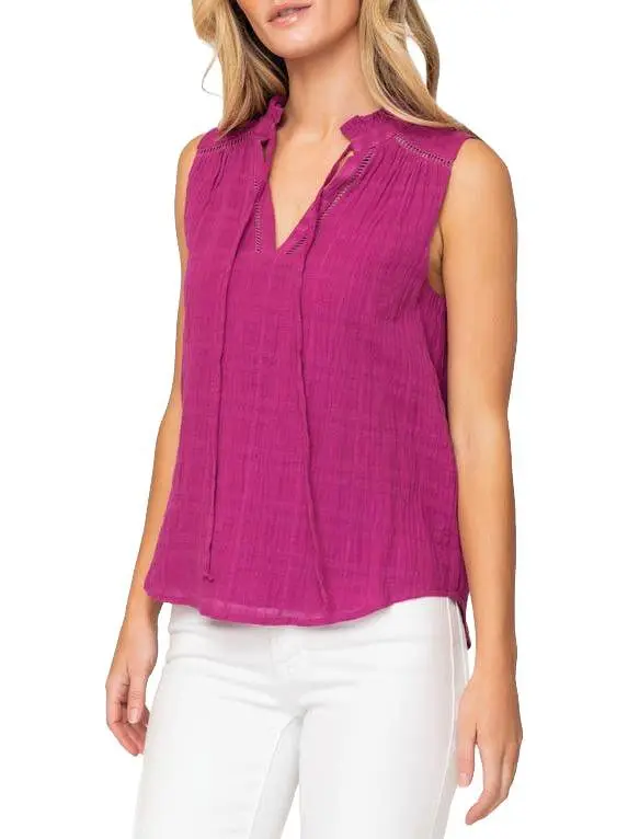 GIBSONLOOK Cameron Cotton Gauze Tank Top - Neon Berry