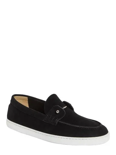 CHRISTIAN LOUBOUTIN Chambeliboat Loafer - Black Suede