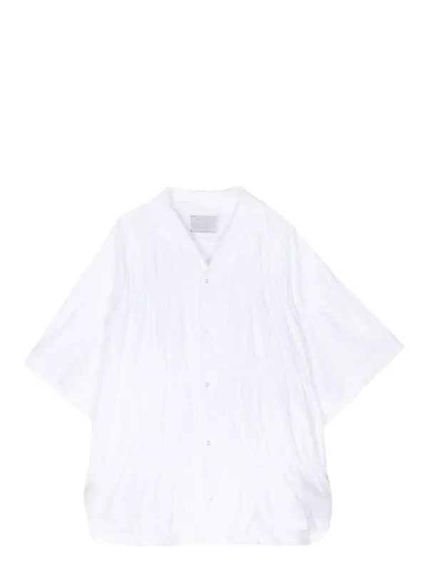 Kolor Ruched Poplin Shirt - White