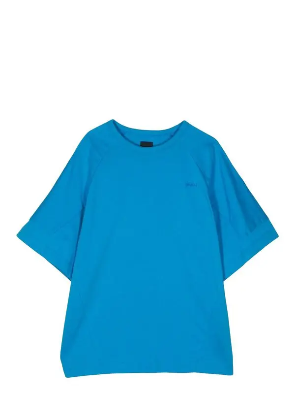 JUUN.J Embroidered-logo Cotton T-shirt - Blue