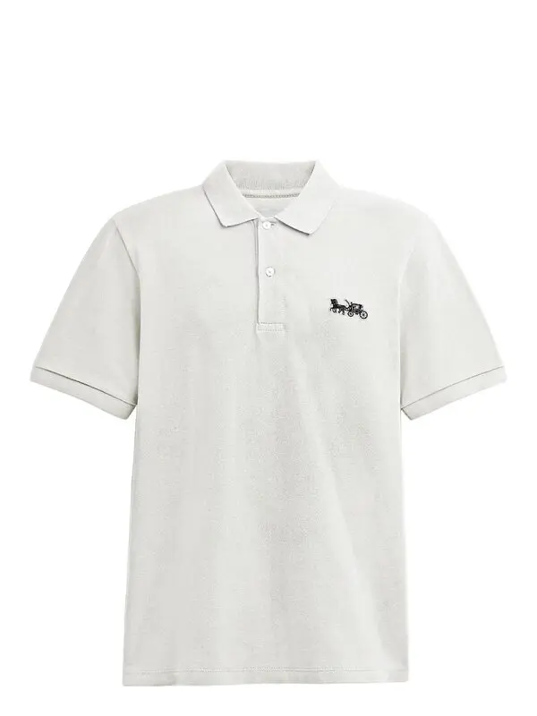 COACH Horse And Carriage Classic Polo In Organic Cotton - White