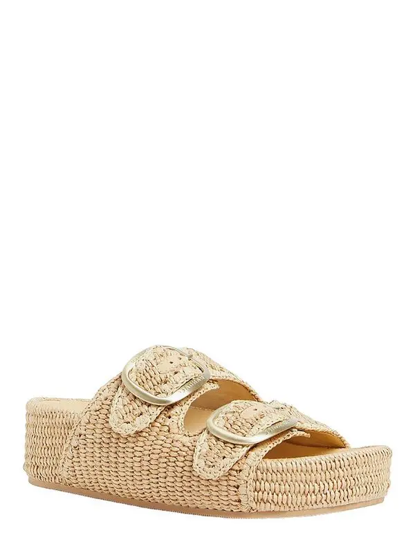 LOEFFLER RANDALL Woven Platform Espadrille Sandals - Natural