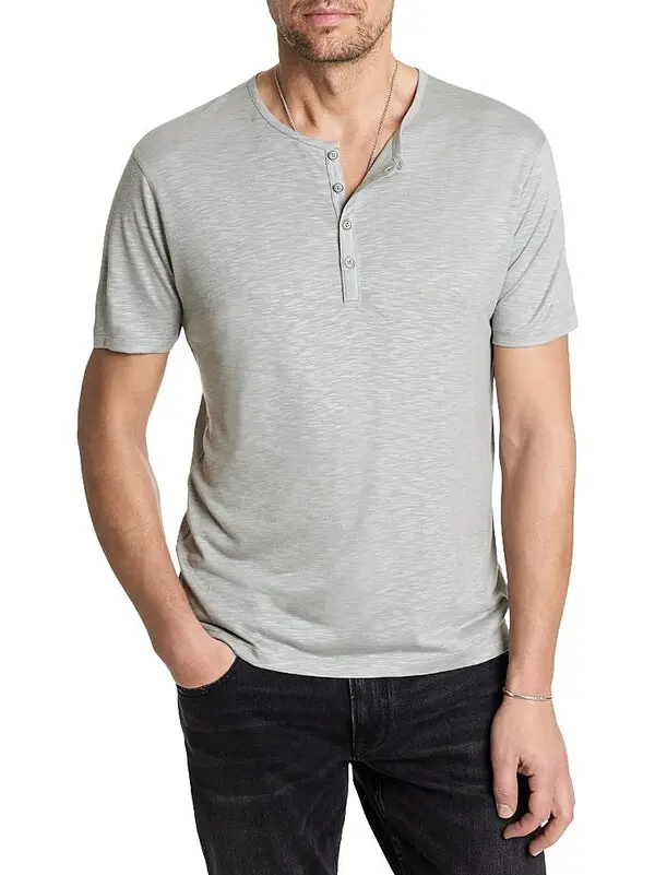John Varvatos Dyer Slim Fit Henley - Elephant