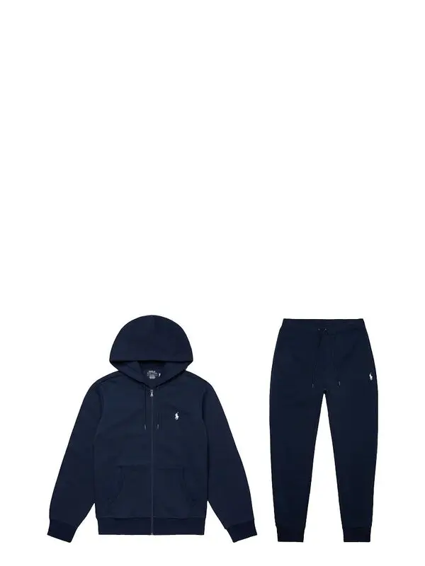 Ralph Lauren Doubleknit Hoodie And Jogger Set - Aviator Navy Blue