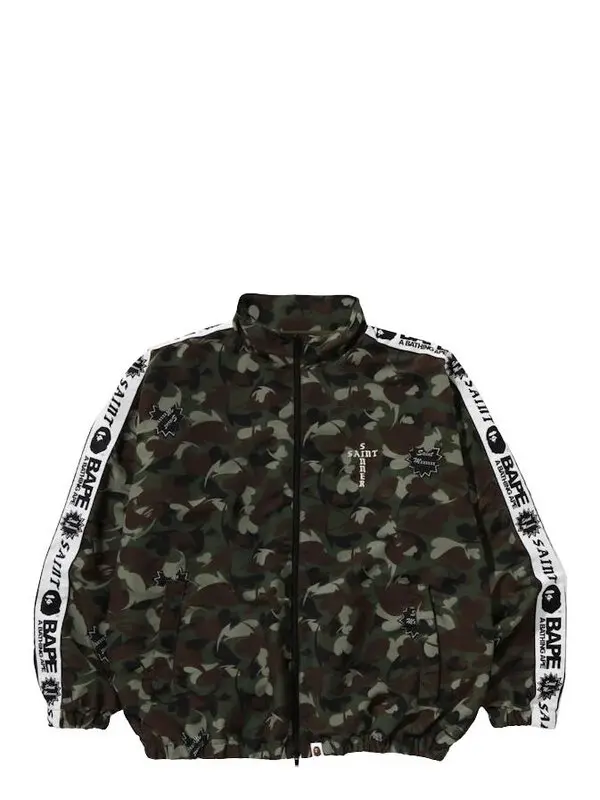 BAPE X Saint Mxxxxxx Heart Camo Track Jacket - Olive