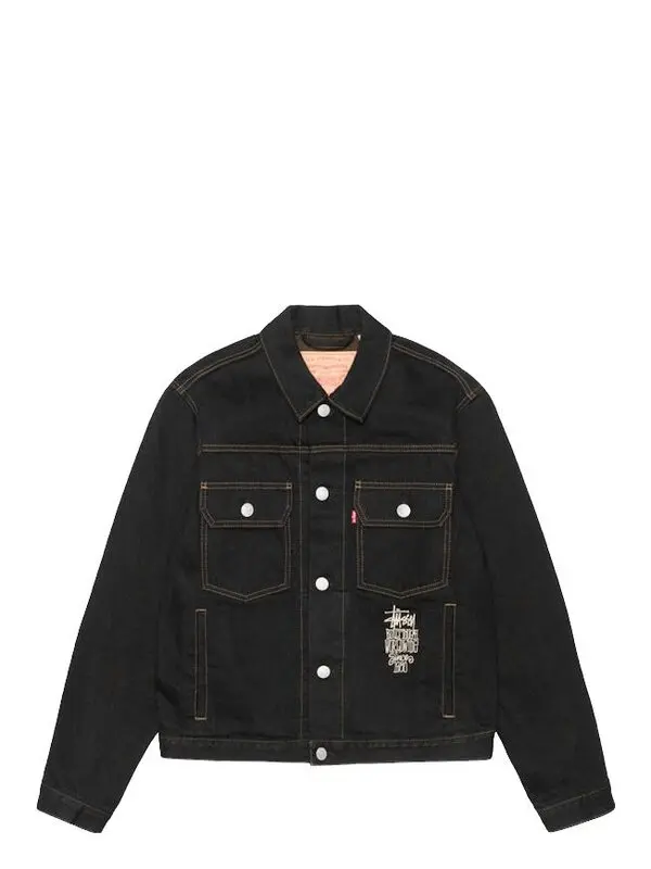 StÜssy X Levi's Trucker Jacket - Black/brown