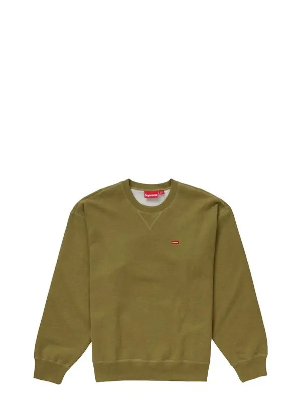 Supreme Small Box Crewneck Sweatshirt - Heather Olive
