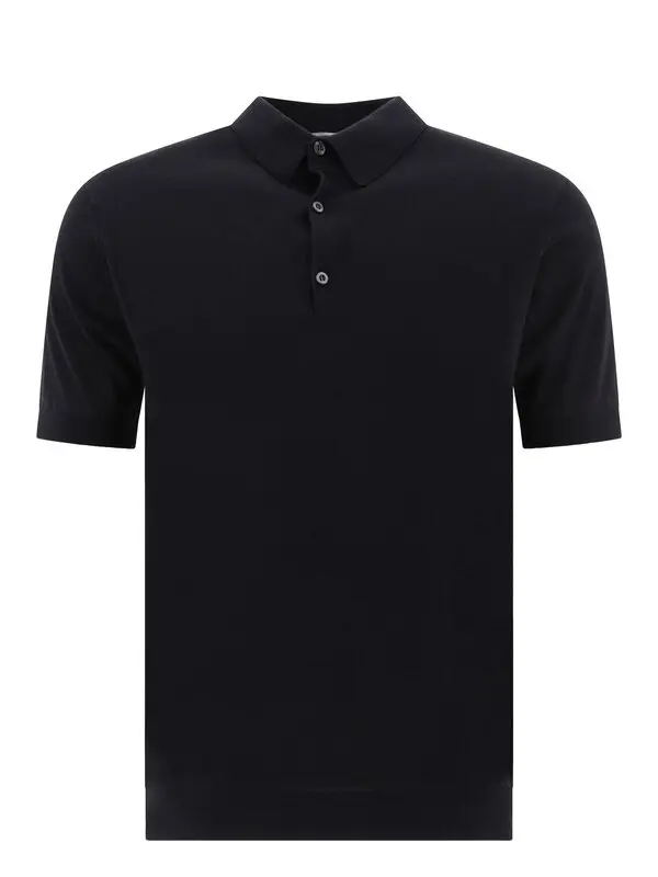 John Smedley Adrian' Polo Shirt - Black