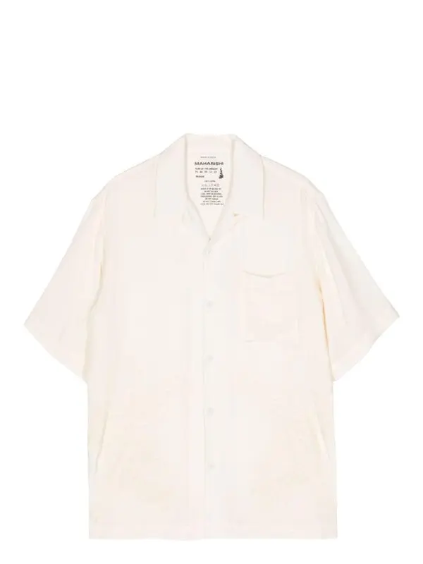MAHARISHI Camp-collar Short-sleeve Shirt - Neutrals