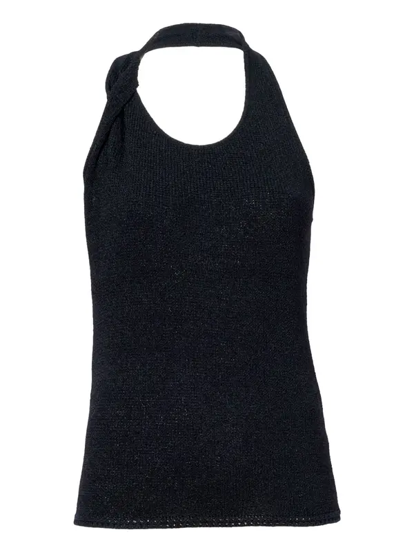 Proenza Schouler Knitted Halterneck Top - Black