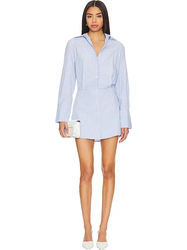 NIA Troy Mini Shirt Dress - Chambray