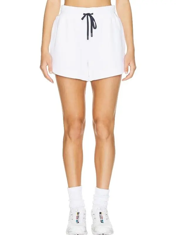 Varley High-rise Jersey Shorts - White