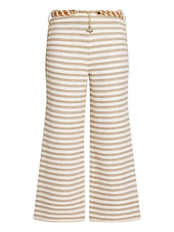 Zimmermann Striped Cotton-blend Canvas Pants - Camel