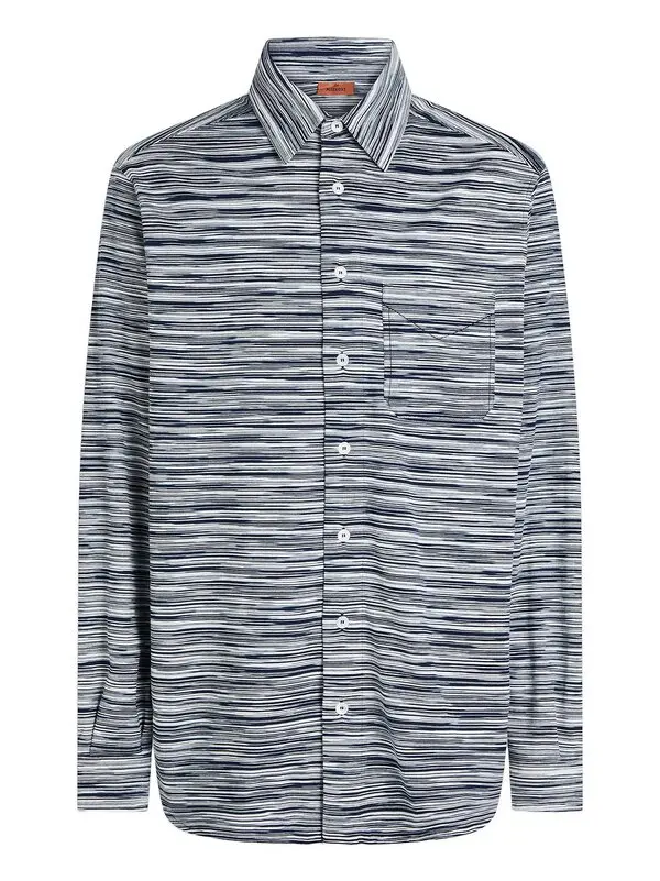 Missoni Spacedyed Cottonjersey Shirt - Navy