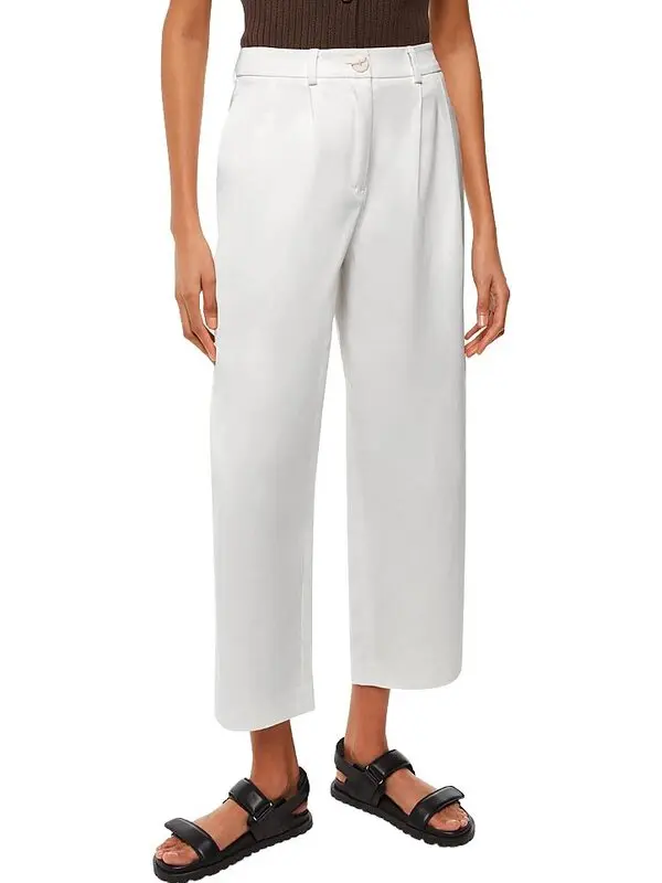 Whistles Bethany Barrel Leg Trousers - White