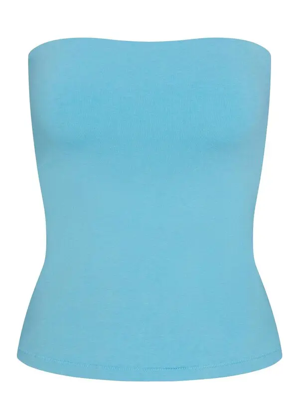 SKIMS Cotton Jersey Tube Top - Water