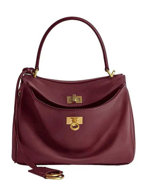 Balenciaga Mini Rodeo Handbag - Dark Burgundy