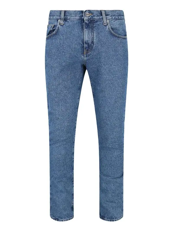 Off-White Diag Print Skinny Jeans - Blue