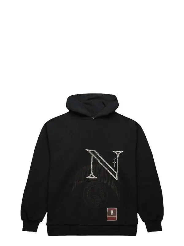 TRAVIS SCOTT X Mitchell & Ness Northeastern Huskies Overlap Pullover Hoodie - Black