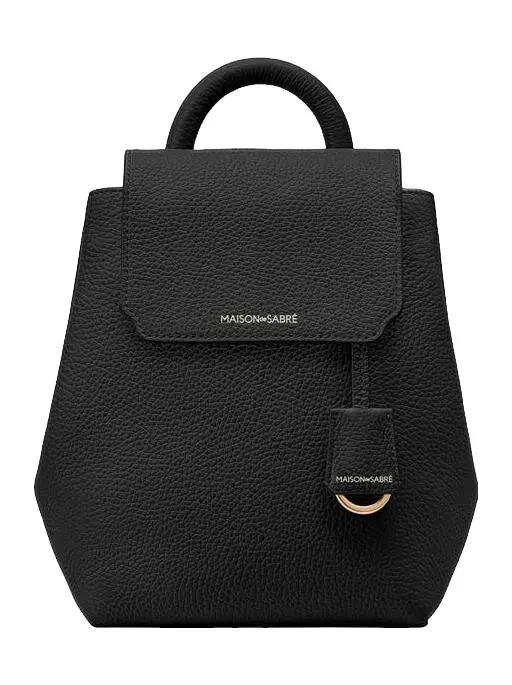 MAISON DE SABRE Mini Soft Leather Backpack - Black Caviar