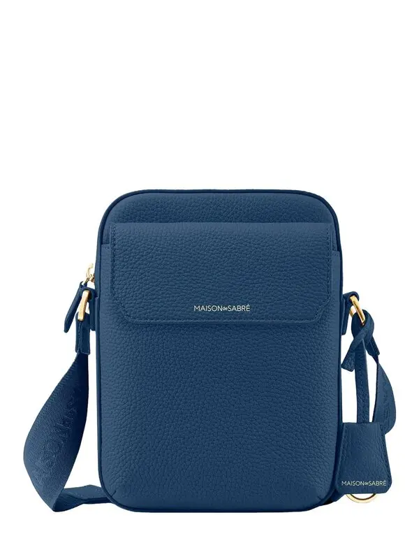 MAISON DE SABRE Leather Messenger Bag - Pacific Blue