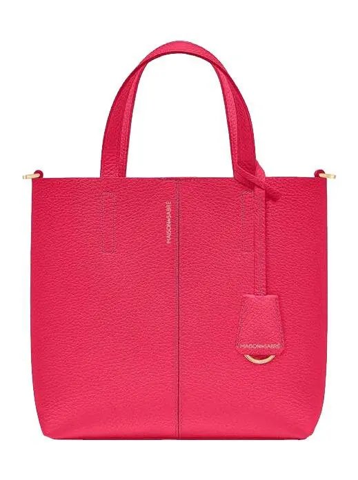 MAISON DE SABRE Small Leather Soft Tote - Fuchsia Lavender