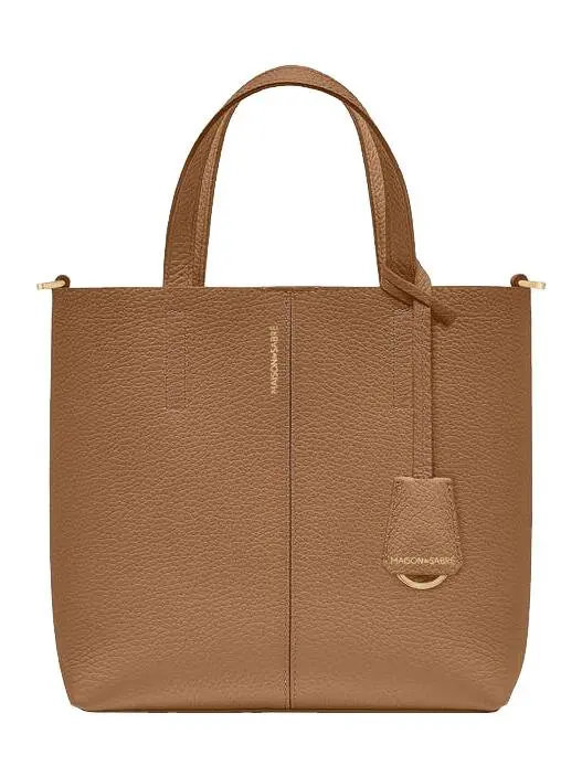 MAISON DE SABRE Small Leather Soft Tote - Sandstone Manhattan