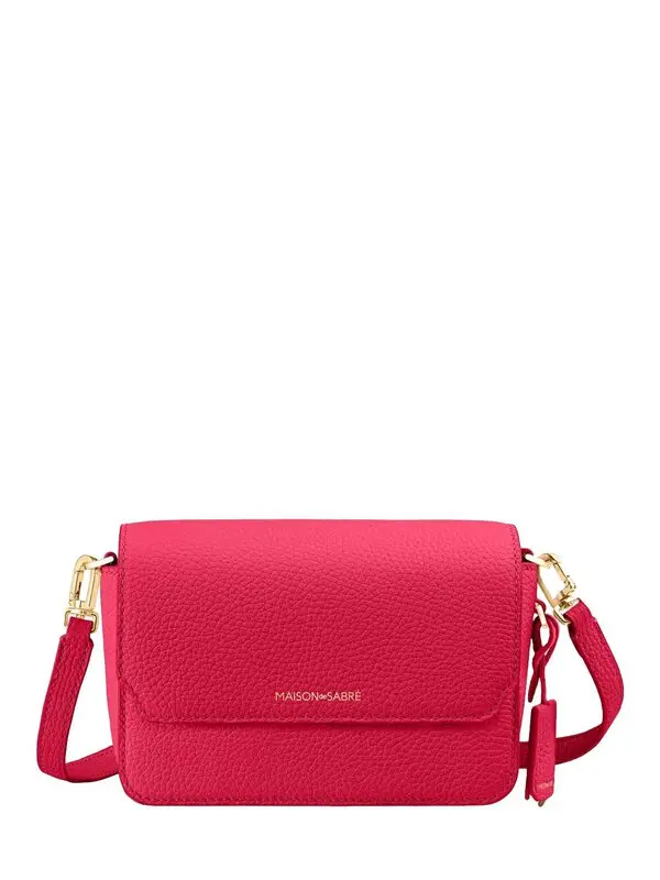 MAISON DE SABRE Mini Leather Flap Bag - Shibuya Fuchsia