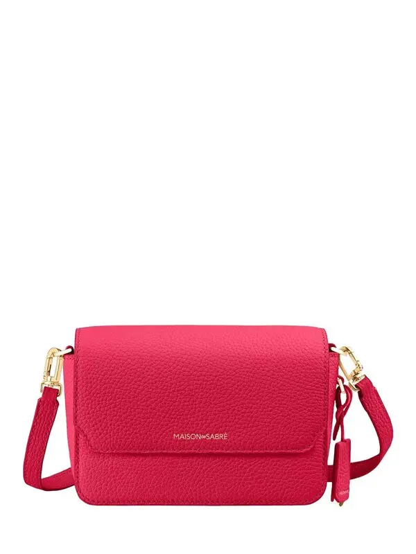 MAISON DE SABRE Mini Leather Flap Bag - Shibuya Fuchsia