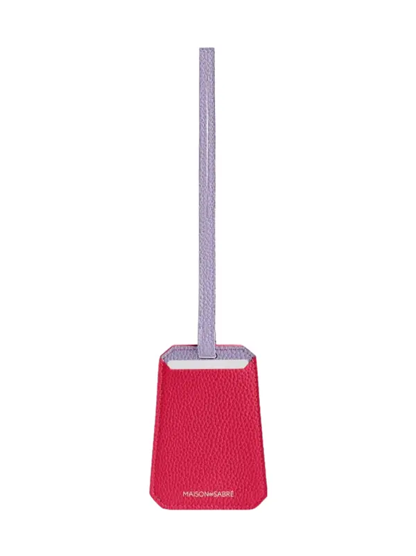 MAISON DE SABRE Leather Luggage Tag - Fuchsia Lavender
